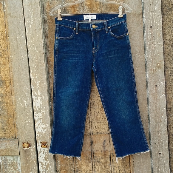 THE GREAT. | Jeans | The Great Low Rise Nerd Cropped Capri Dark Wash ...